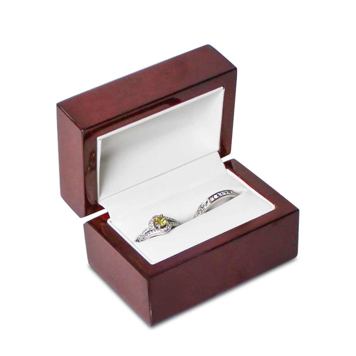 Wooden Double Ring Box-Nile Corp