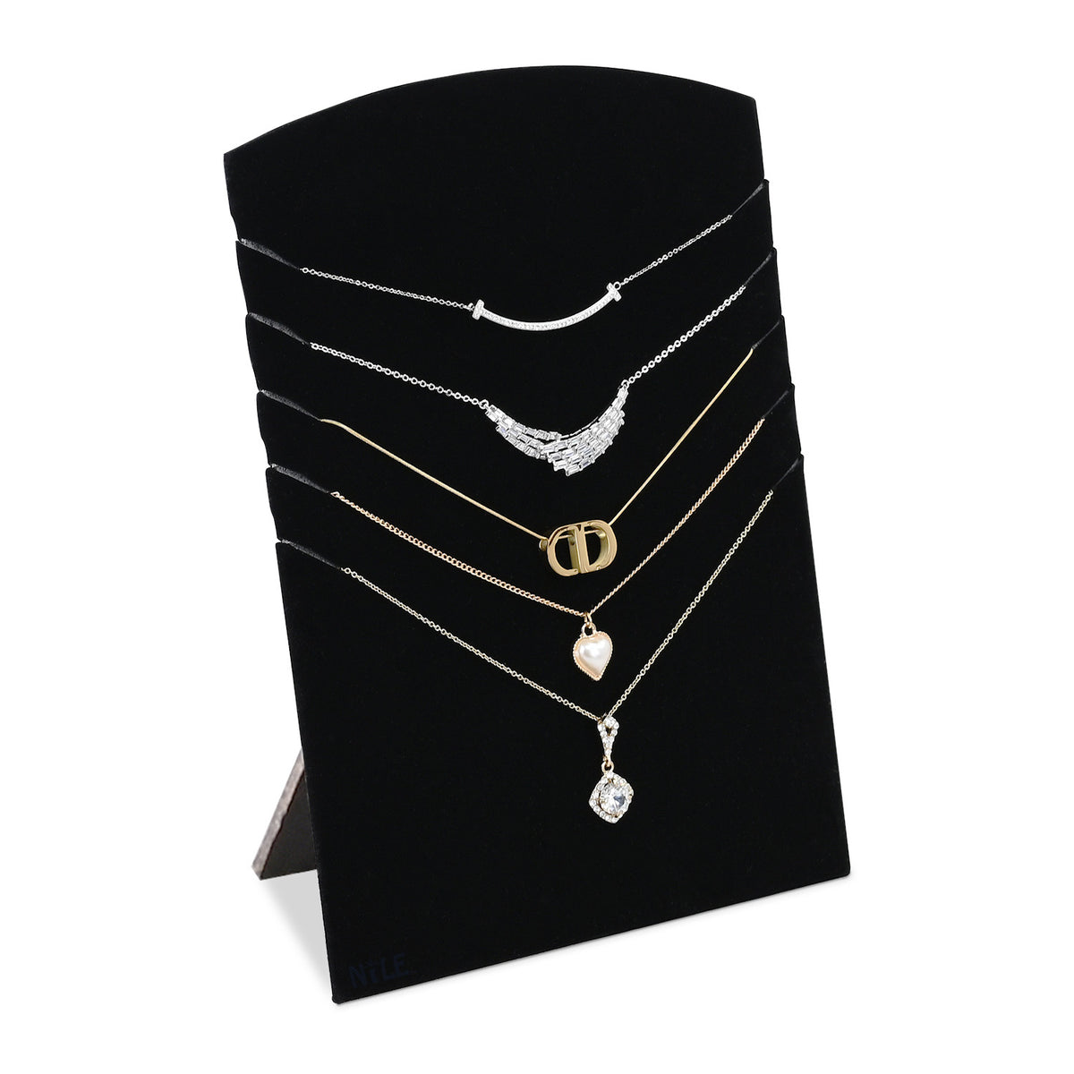 #DPJ7608BK Bracelet Necklace and Chain Display Pad with Easel – Nile Corp