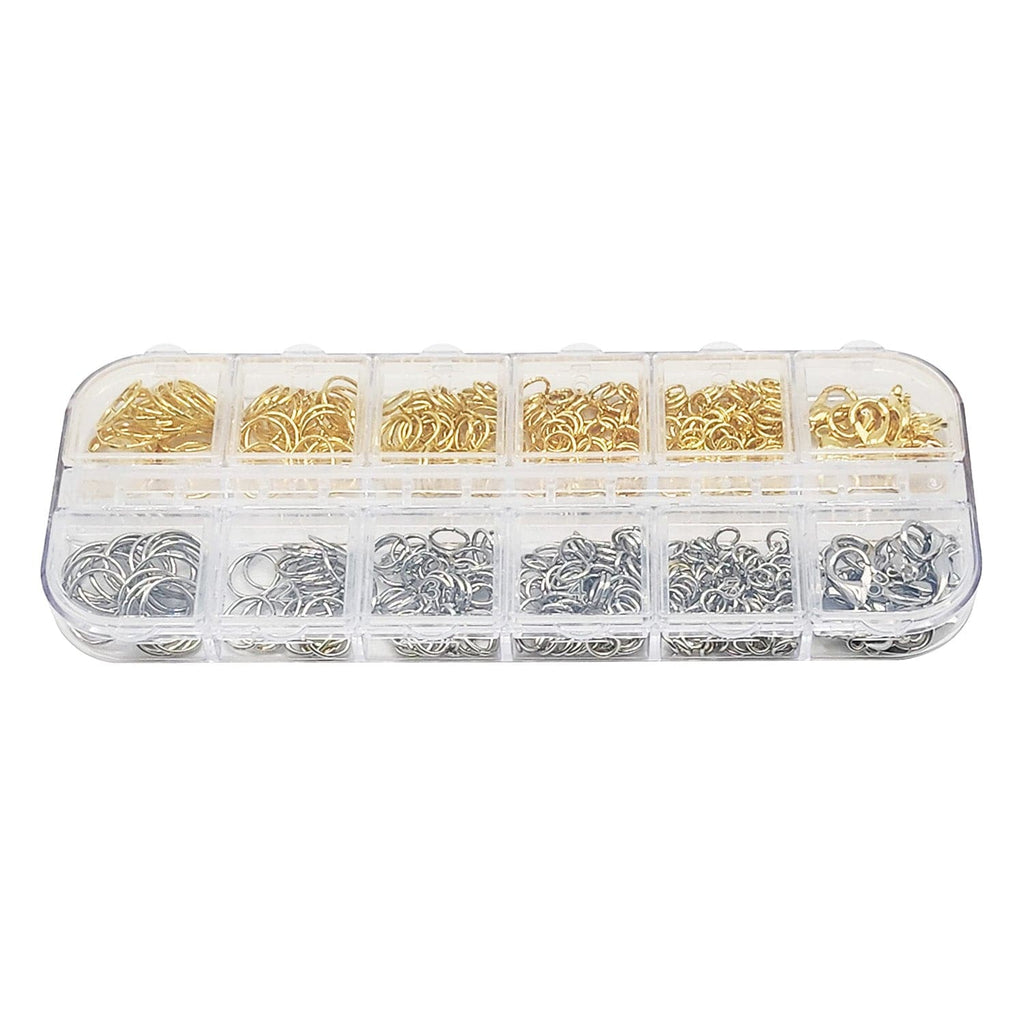 #LD22984 1200Pcs Jewelry findings kit with pliers, gold and silver