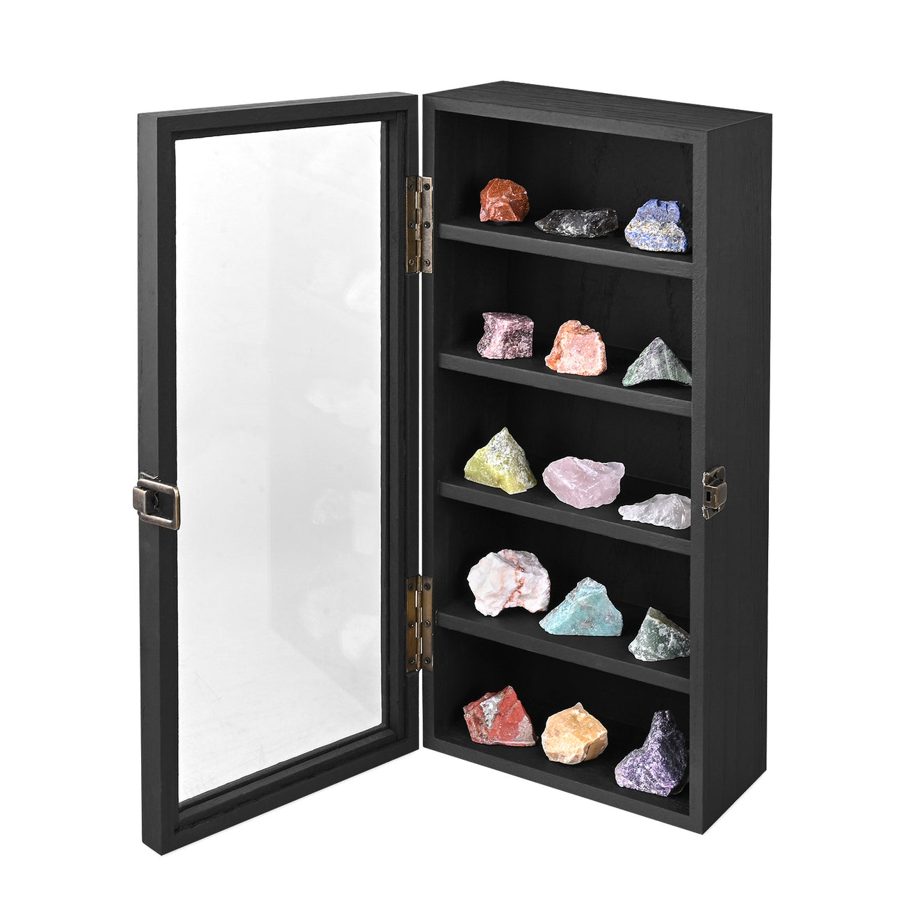 #WDP1319-A 5-Tier Wall Mounted Wooden Display Case